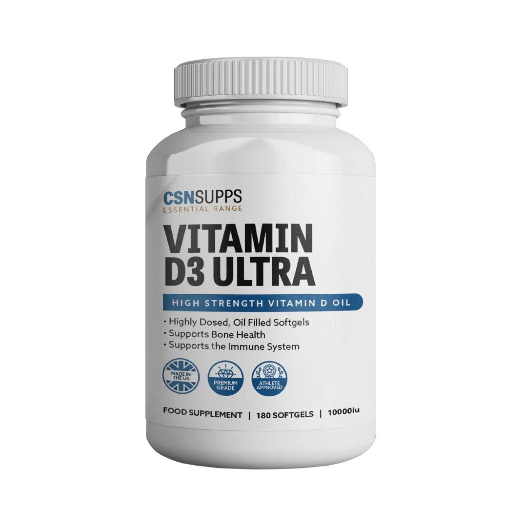 CSN Supps Ultra Vitamin D3 180 Softgels 10,000iu | CSN Supplements